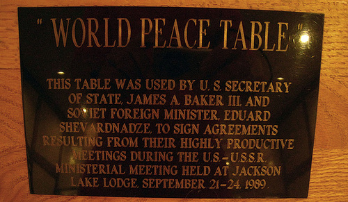 ipernity: Jackson Lake Lodge - World Peace Table (3848) - by Ron's Log