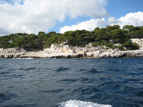 ipernity: People sunbathe on the limestone slab "beach" near Cassis ...