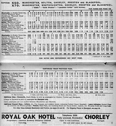ipernity: Manchester-Blackpool service X60 (with X70) timetable - 4 Jun ...