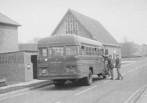 ipernity: USAF bus at RAF Mildenhall Base Chapel - 1979 1980 - by David ...