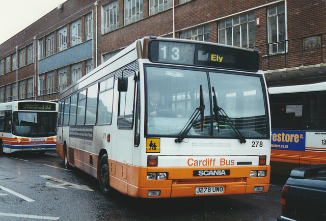 ipernity: Cardiff Bus 278 (J278 JWO) in Cardiff – 26 Feb 2001 (456-28 ...