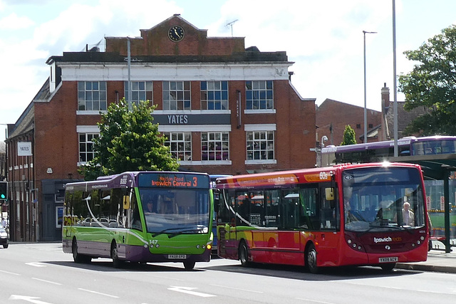 ipernity: Ipswich Buses 147 (YK08 EPD) and First Eastern Counties 44516 ...