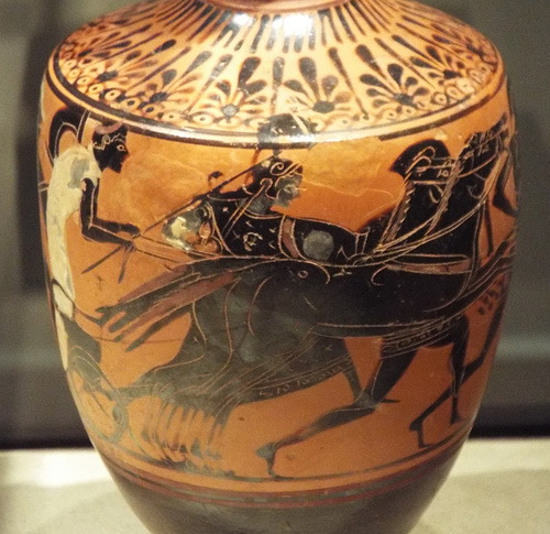 ipernity: Detail of a Black Figure Lekythos with a Chariot and Athena ...